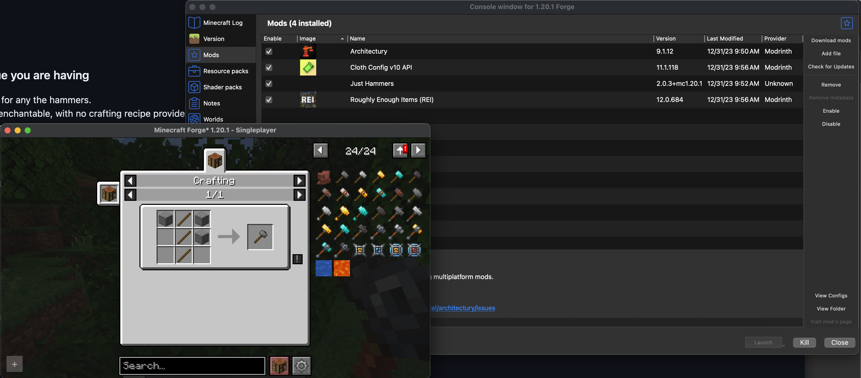 [Issue] Recipes dont show up in neither crafting book, nor R/JEI ...